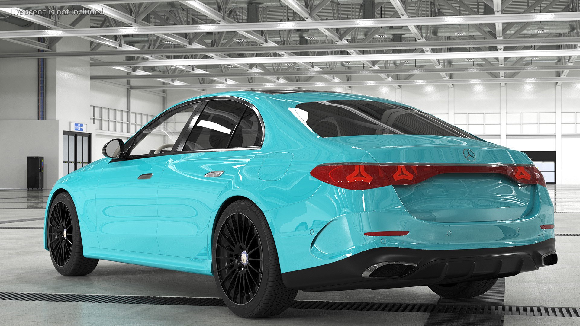 Mercedes E-class Turquoise Color 3D model - TurboSquid 2165443