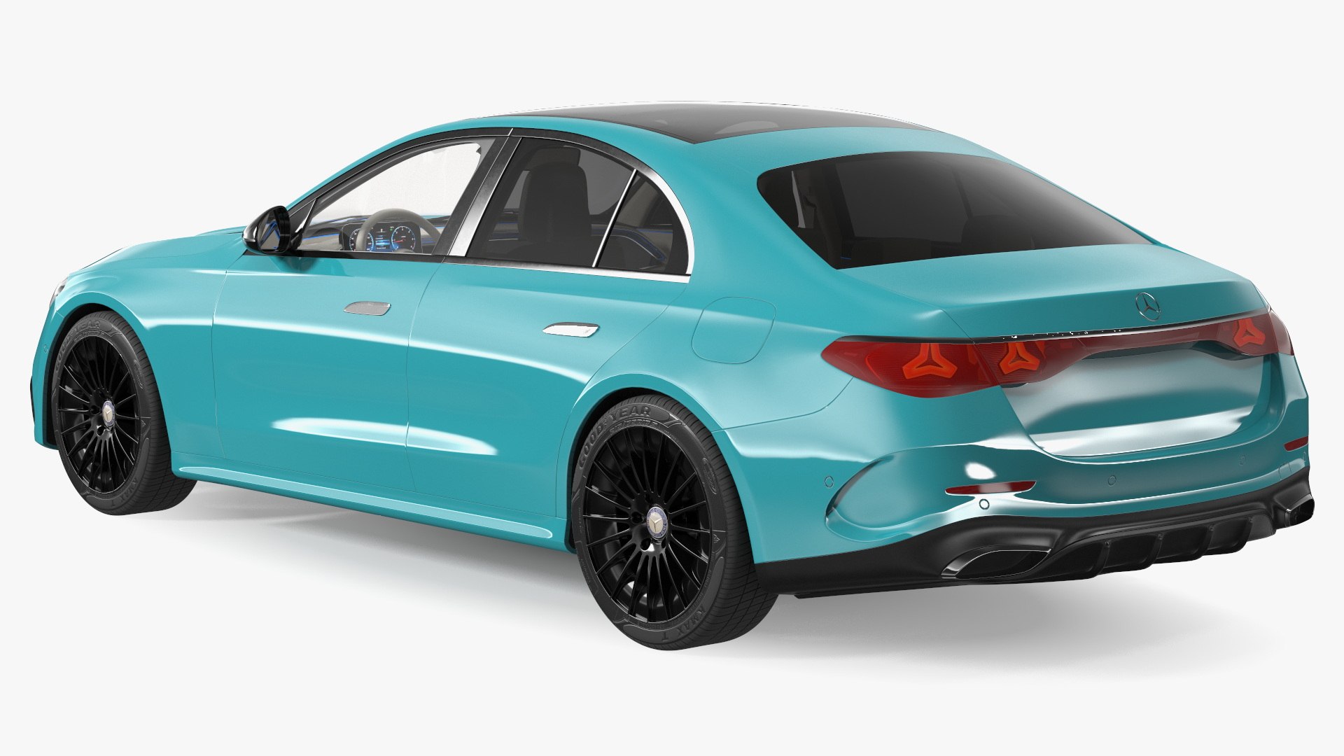 Mercedes E-class Turquoise Color 3D model - TurboSquid 2165443
