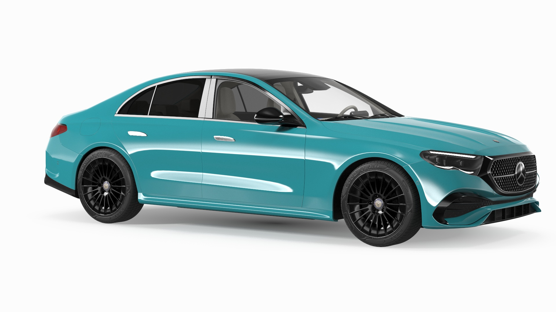 Mercedes E-class Turquoise Color 3D Model - TurboSquid 2165443