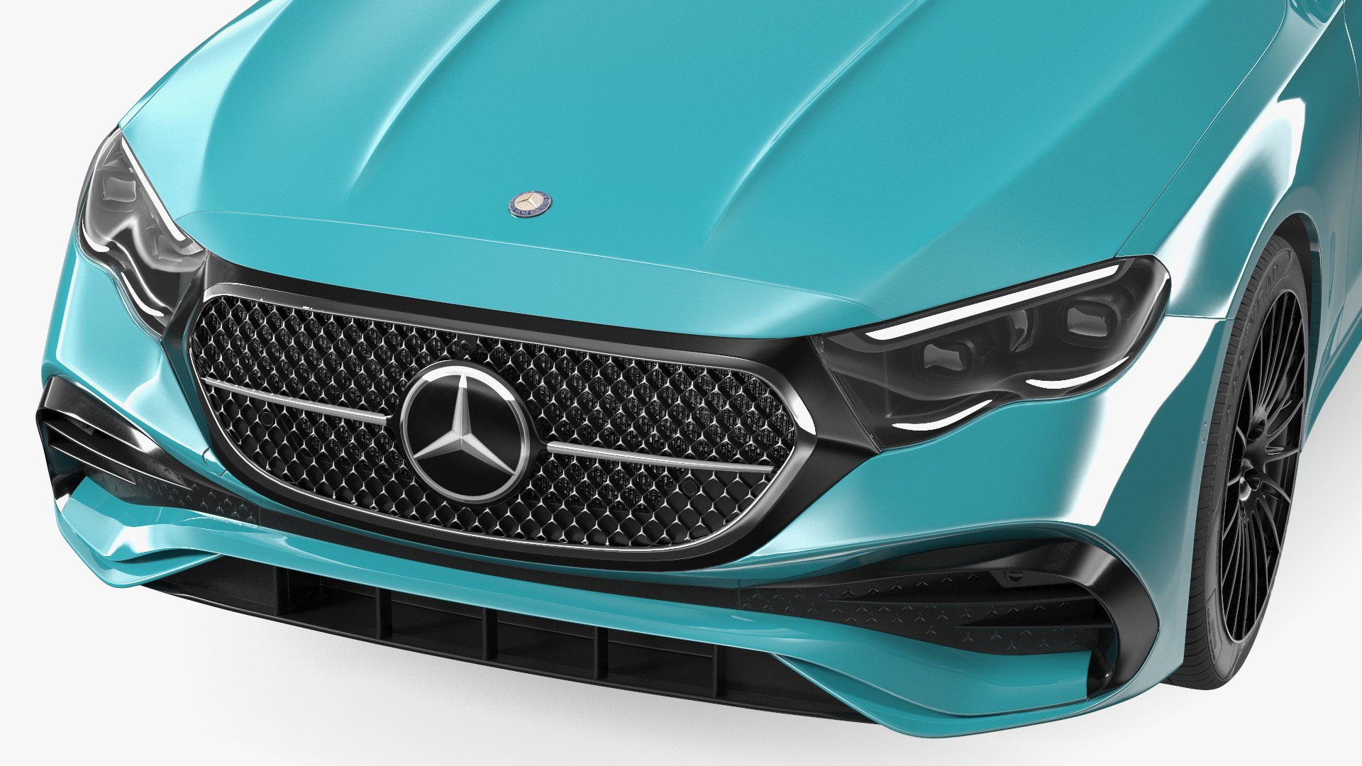 Mercedes E-class Turquoise Color 3D model - TurboSquid 2165443