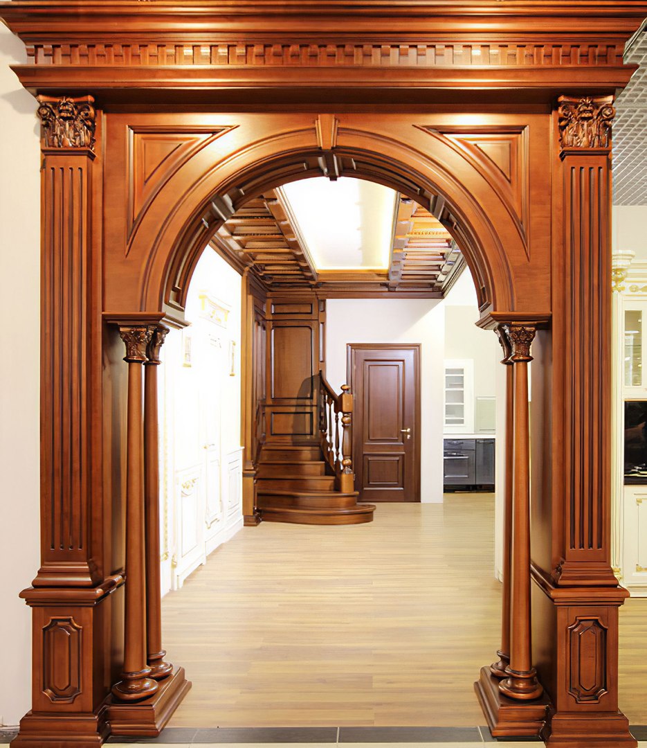 3D Arched Doorway Wood Arch In Classic Style - TurboSquid 1763288