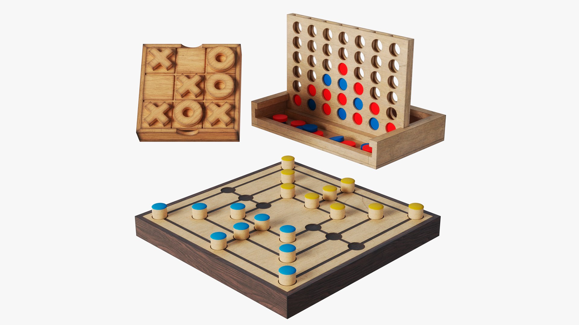 3D Board Game Set 1 - TurboSquid 1894436