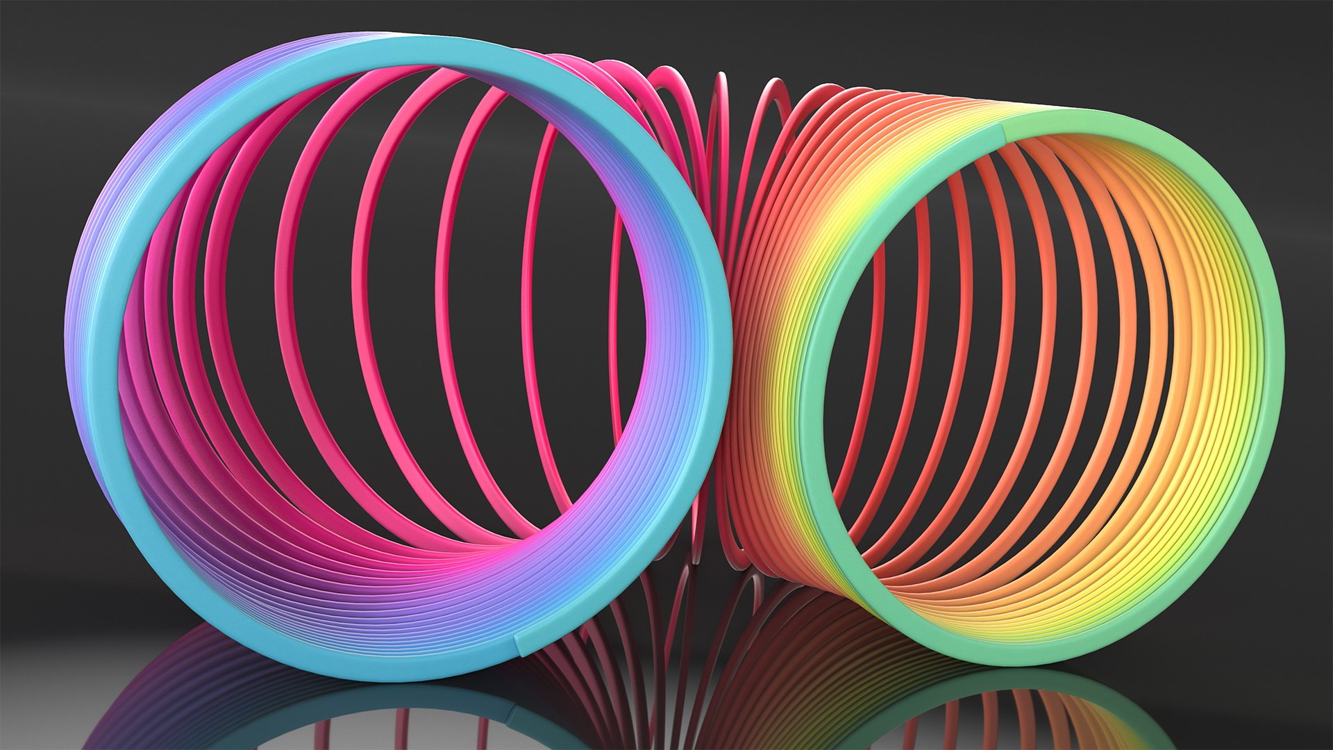 Rainbow Slinky Toy Spring 3D Model - TurboSquid 1488357
