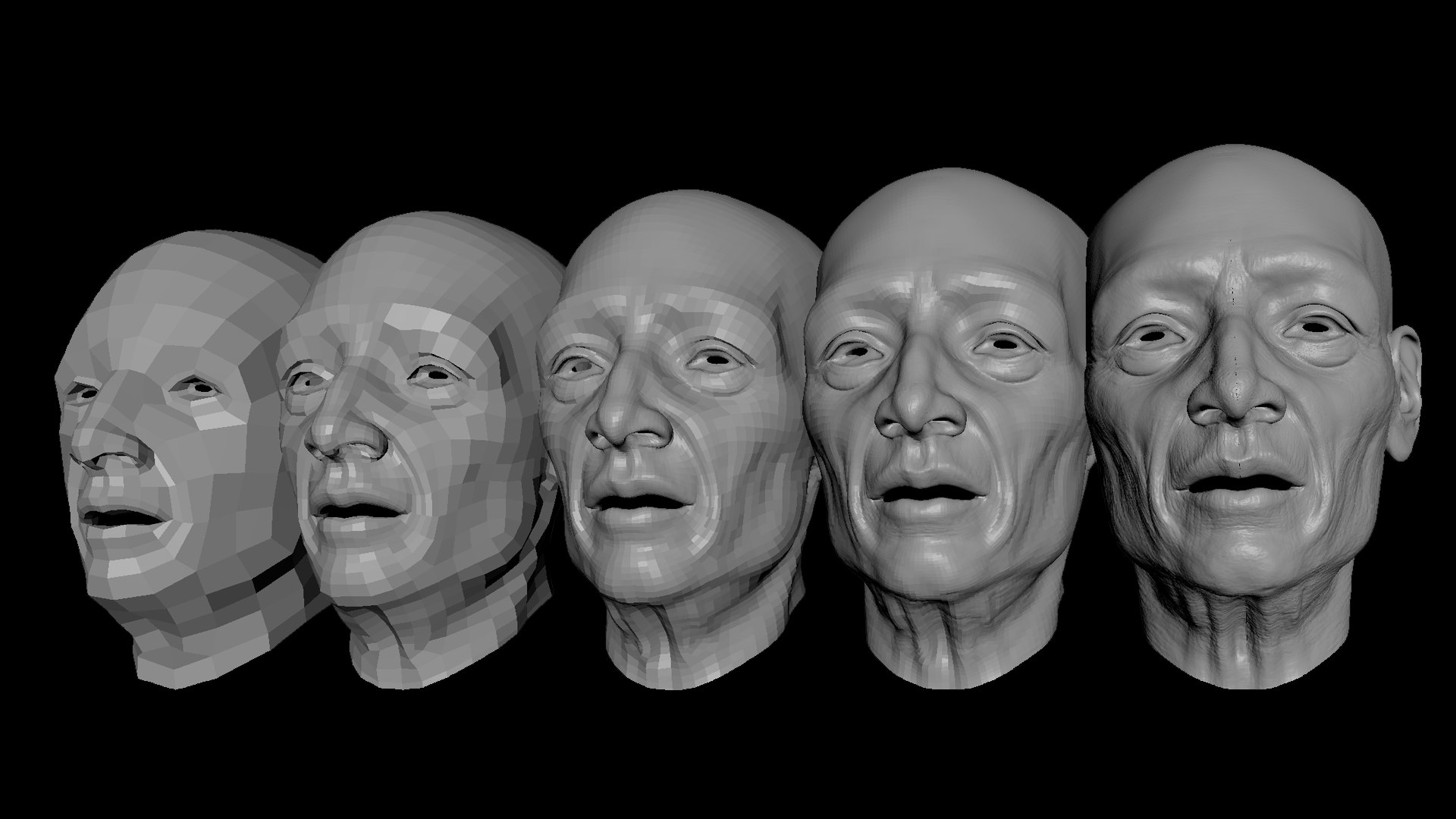 3D Old Man Head Sculpt Model - TurboSquid 1947752
