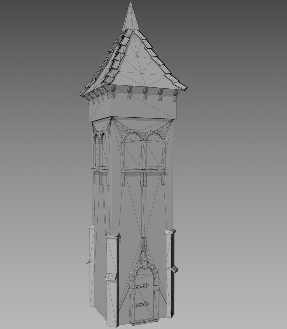 3D Medieval Tower Game Ready Low-poly Model - TurboSquid 1760269