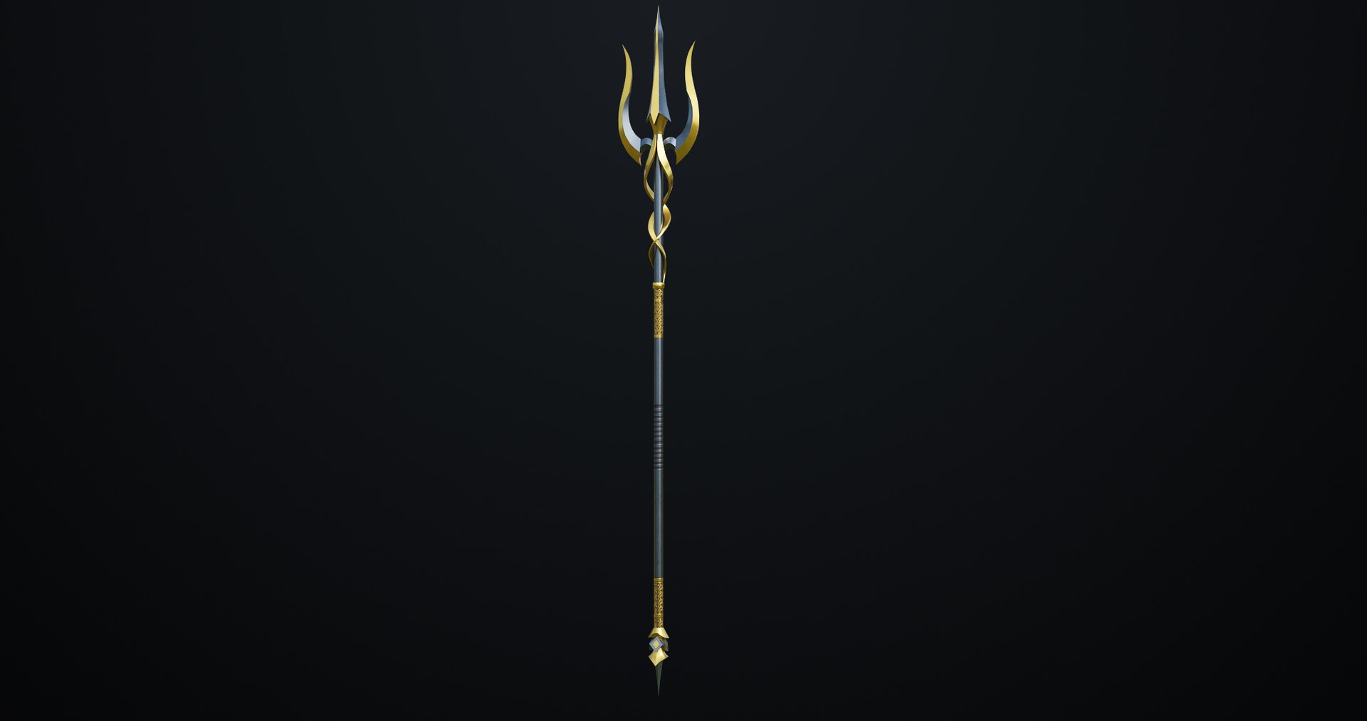 Fantasy Trident 02 All PBR Unity UE Textures Included 3D Model ...