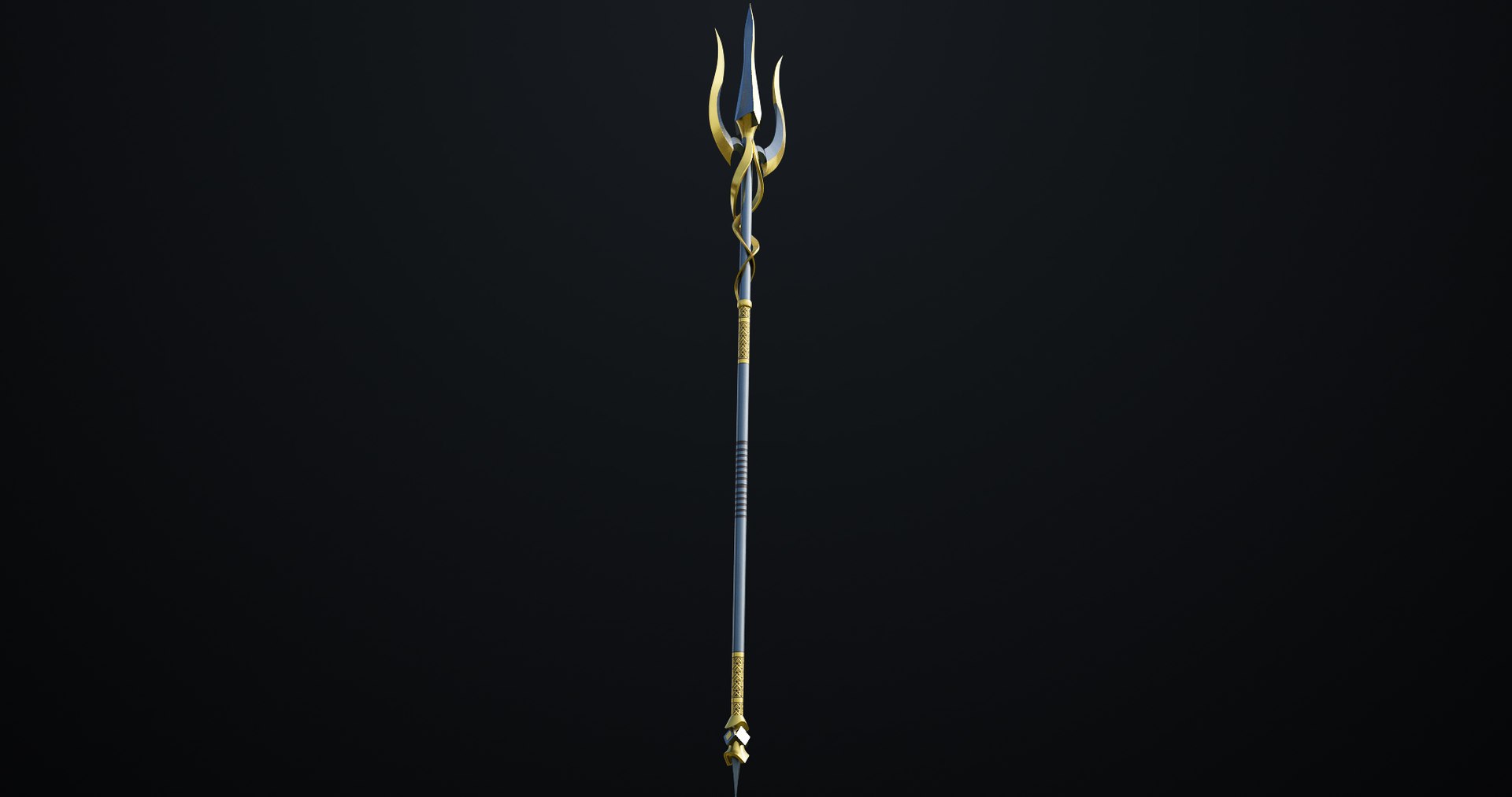 Fantasy Trident 02 All PBR Unity UE Textures Included 3D Model ...