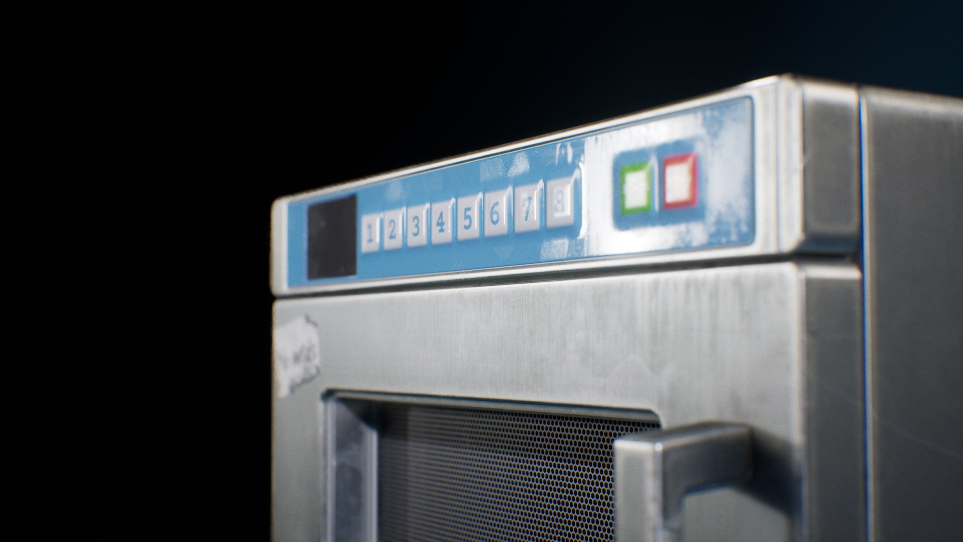 3D Commercial Restaurant Kitchen Microwave PBR Game Low-poly 3D model ...