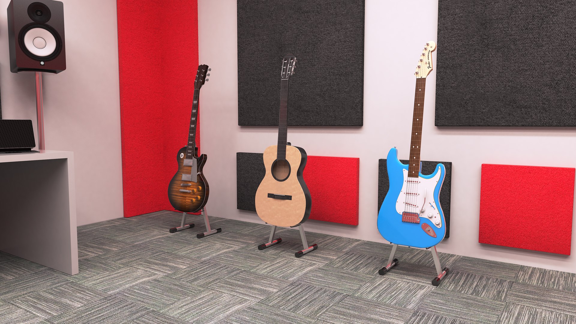 Music Studio Collection 3D - TurboSquid 1834692