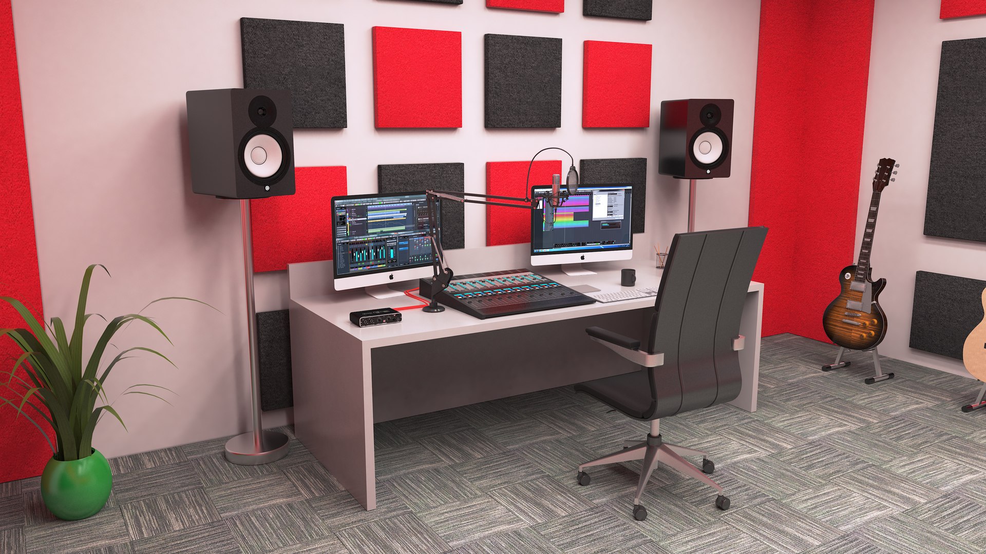 Music Studio Collection 3D - TurboSquid 1834692
