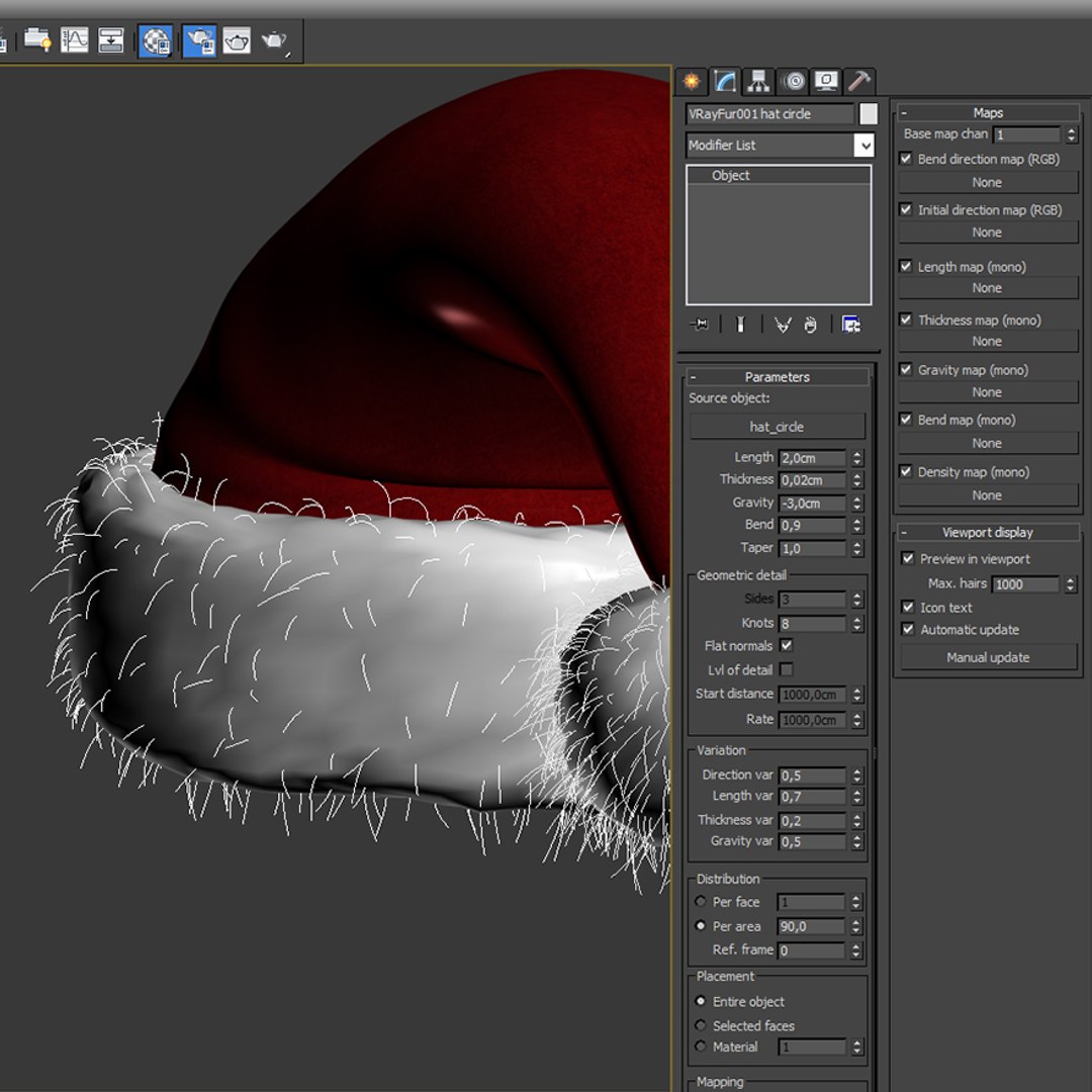 3d Santa Hat Model