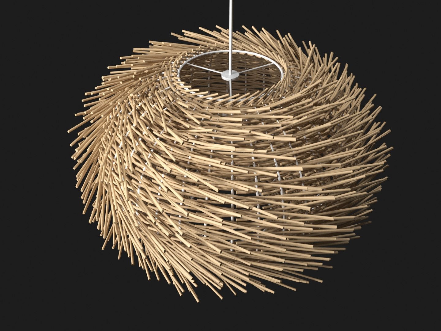 3D Rattan Lamp Lights Model - TurboSquid 1349037