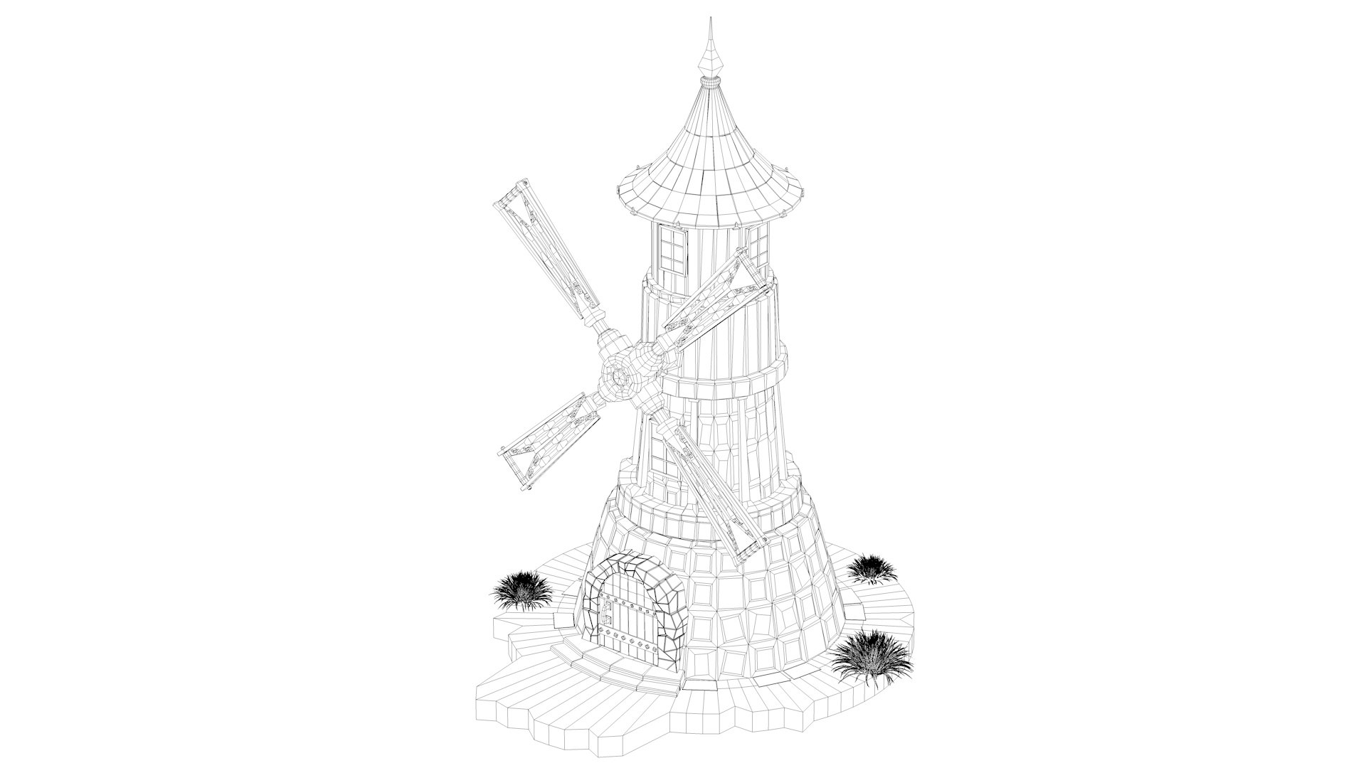 Windmill 3D Model - TurboSquid 1673836