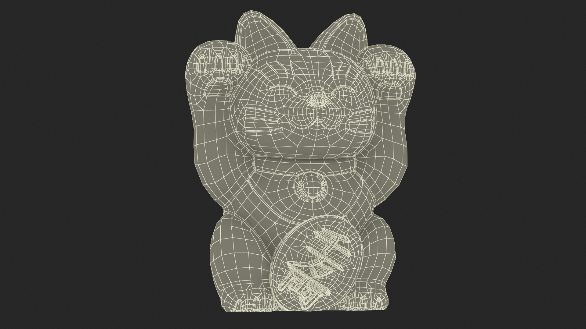 3D Maneki Neko Lucky Cat Figurine Model - TurboSquid 2279757