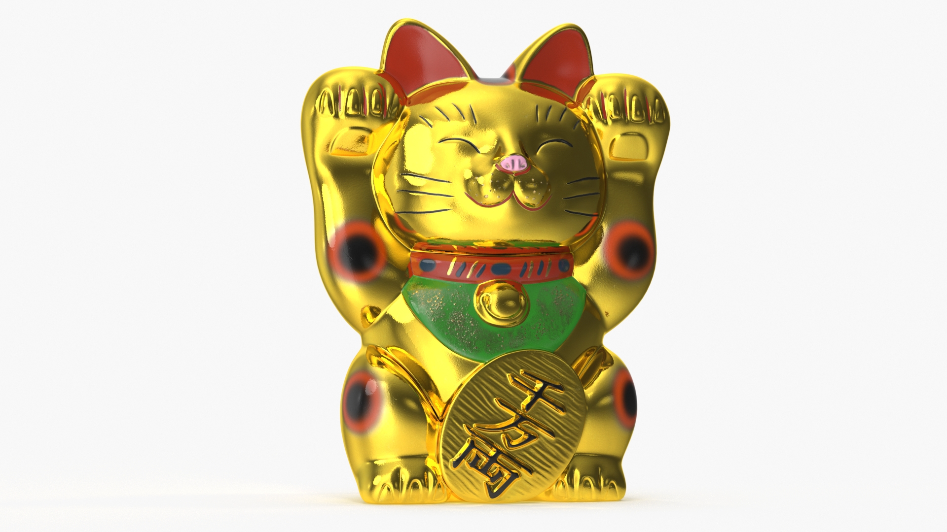 3D Maneki Neko Lucky Cat Figurine Model - TurboSquid 2279757