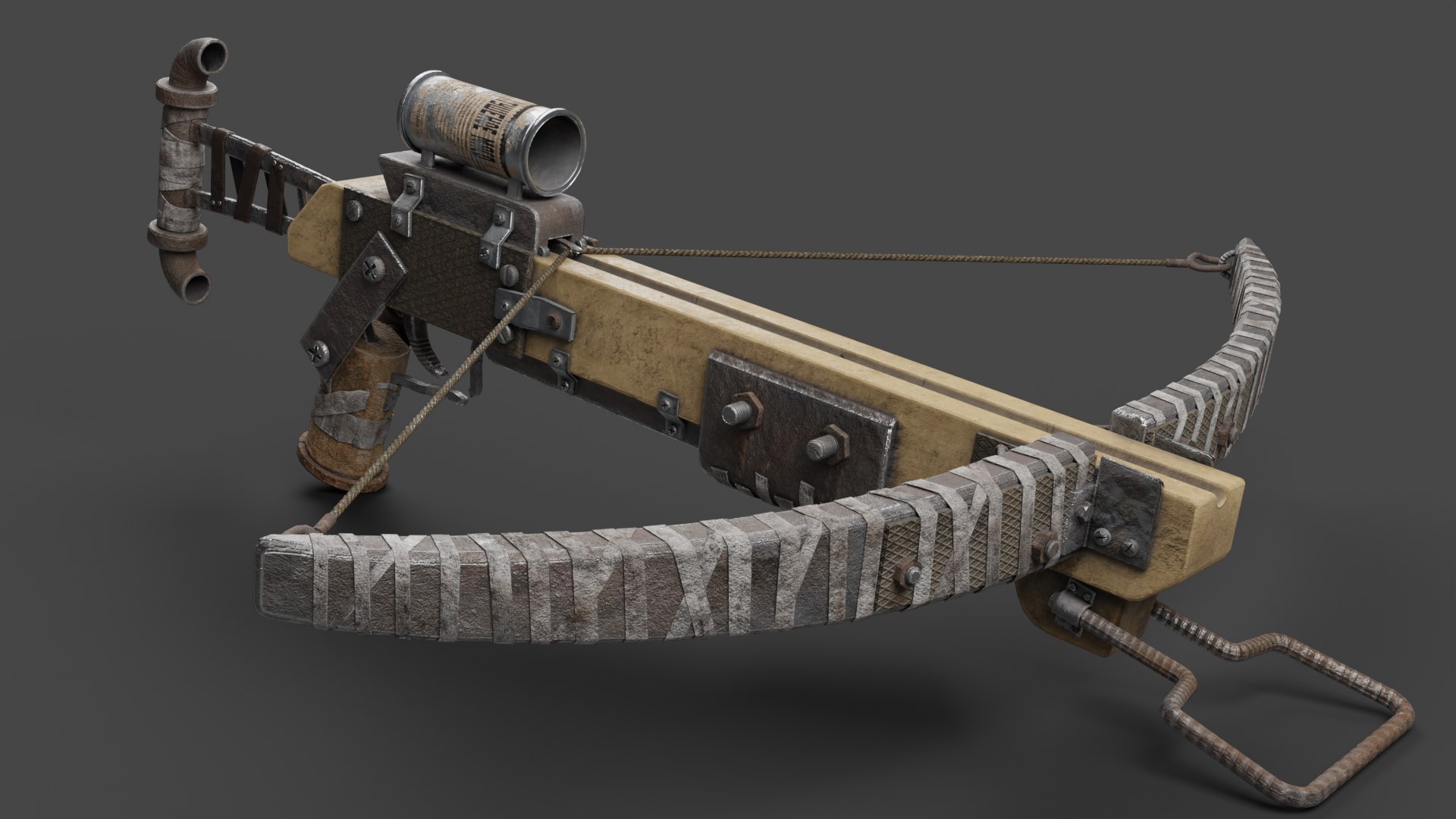 3D Homemade crossbow model - TurboSquid 2146826