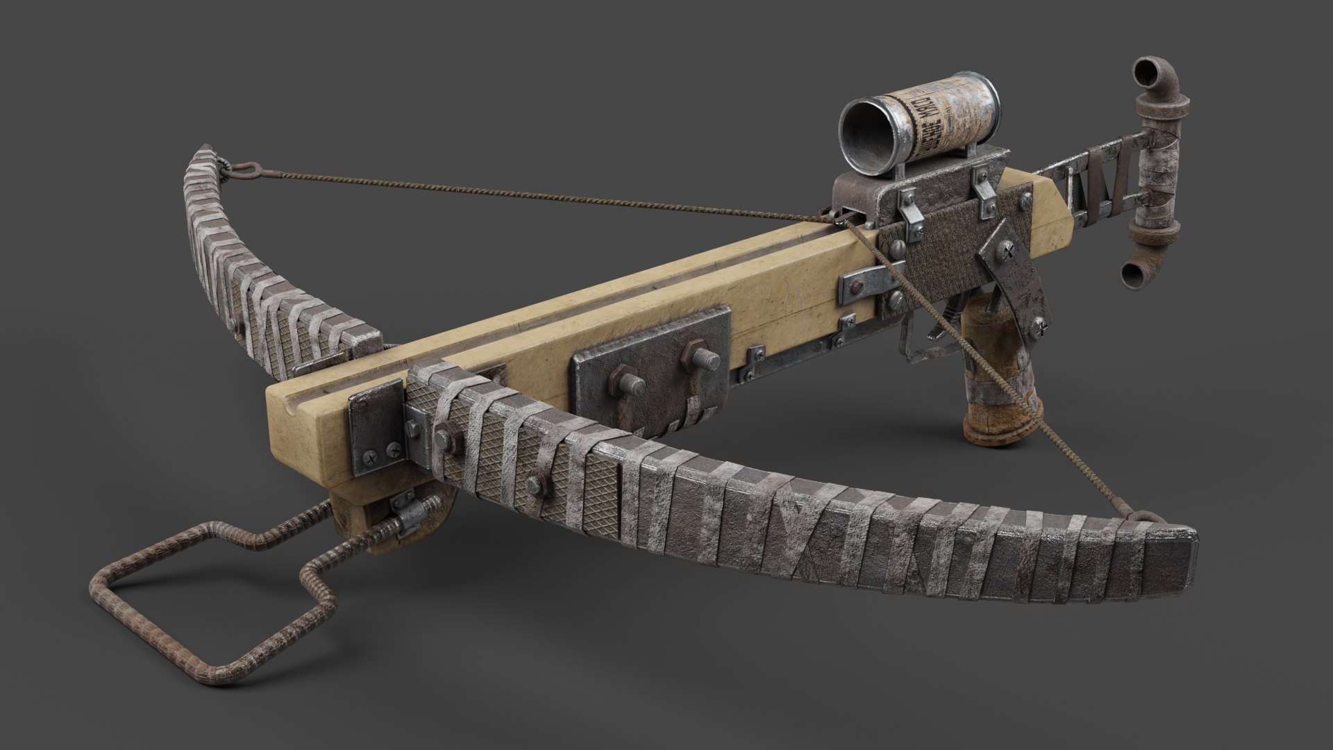 3D Homemade crossbow model - TurboSquid 2146826