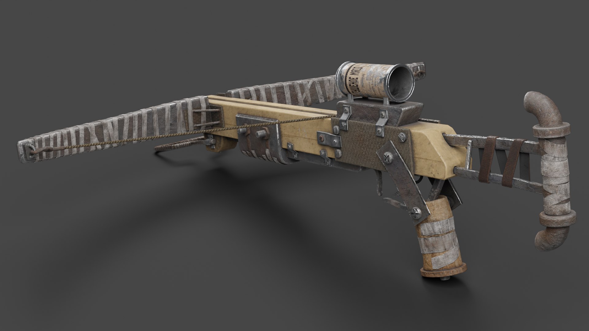 3D Homemade crossbow model - TurboSquid 2146826
