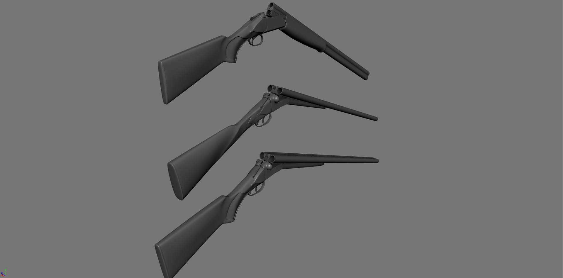End hunting rifles shotguns 3D - TurboSquid 1189698