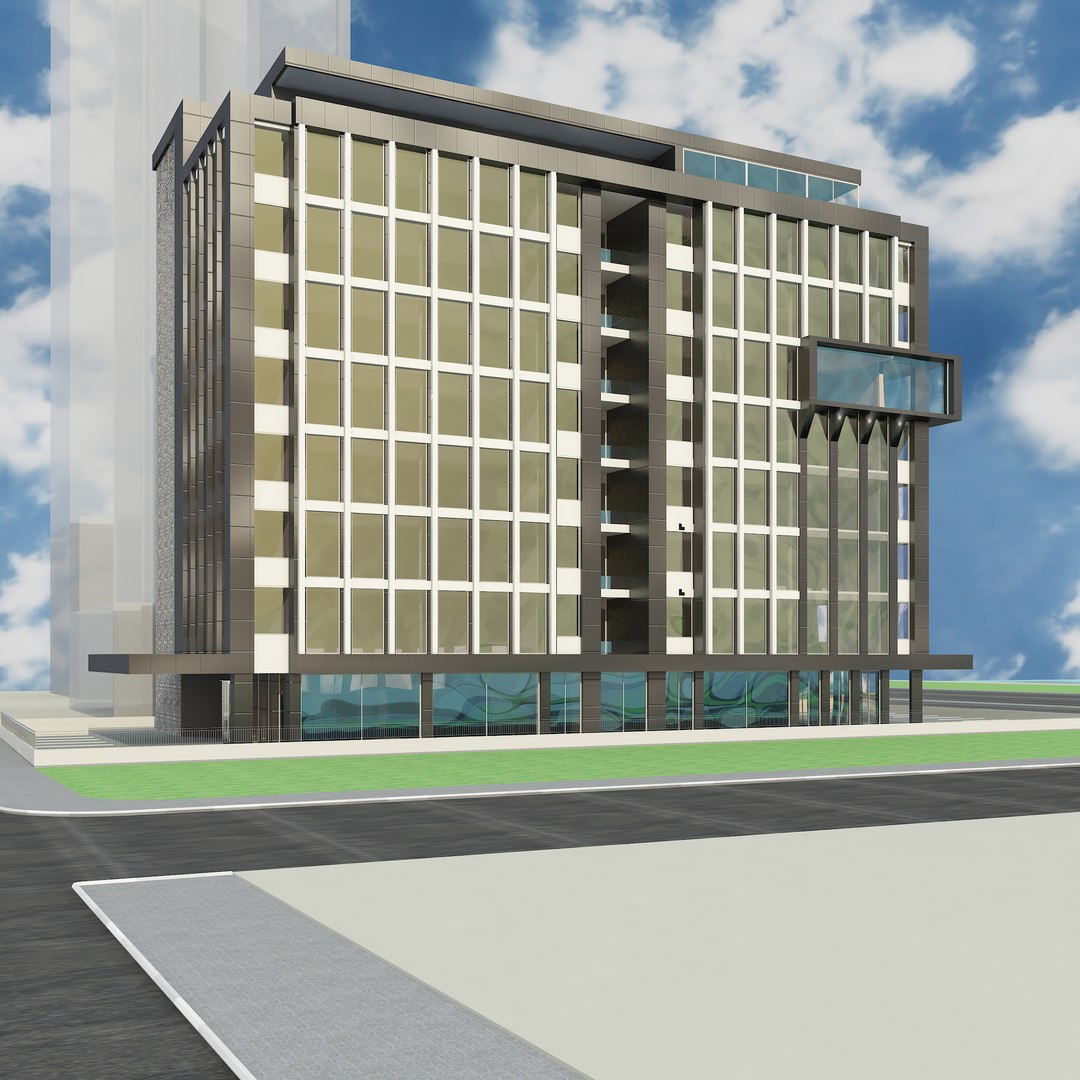 3D Modern Government Revenue Building - TurboSquid 1260317