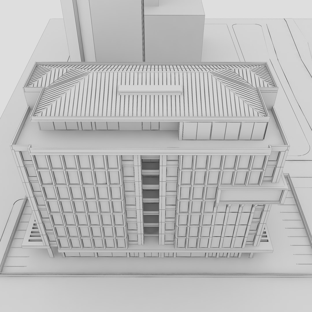 3D Modern Government Revenue Building - TurboSquid 1260317