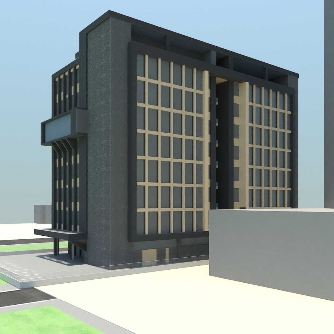 3D Modern Government Revenue Building - TurboSquid 1260317