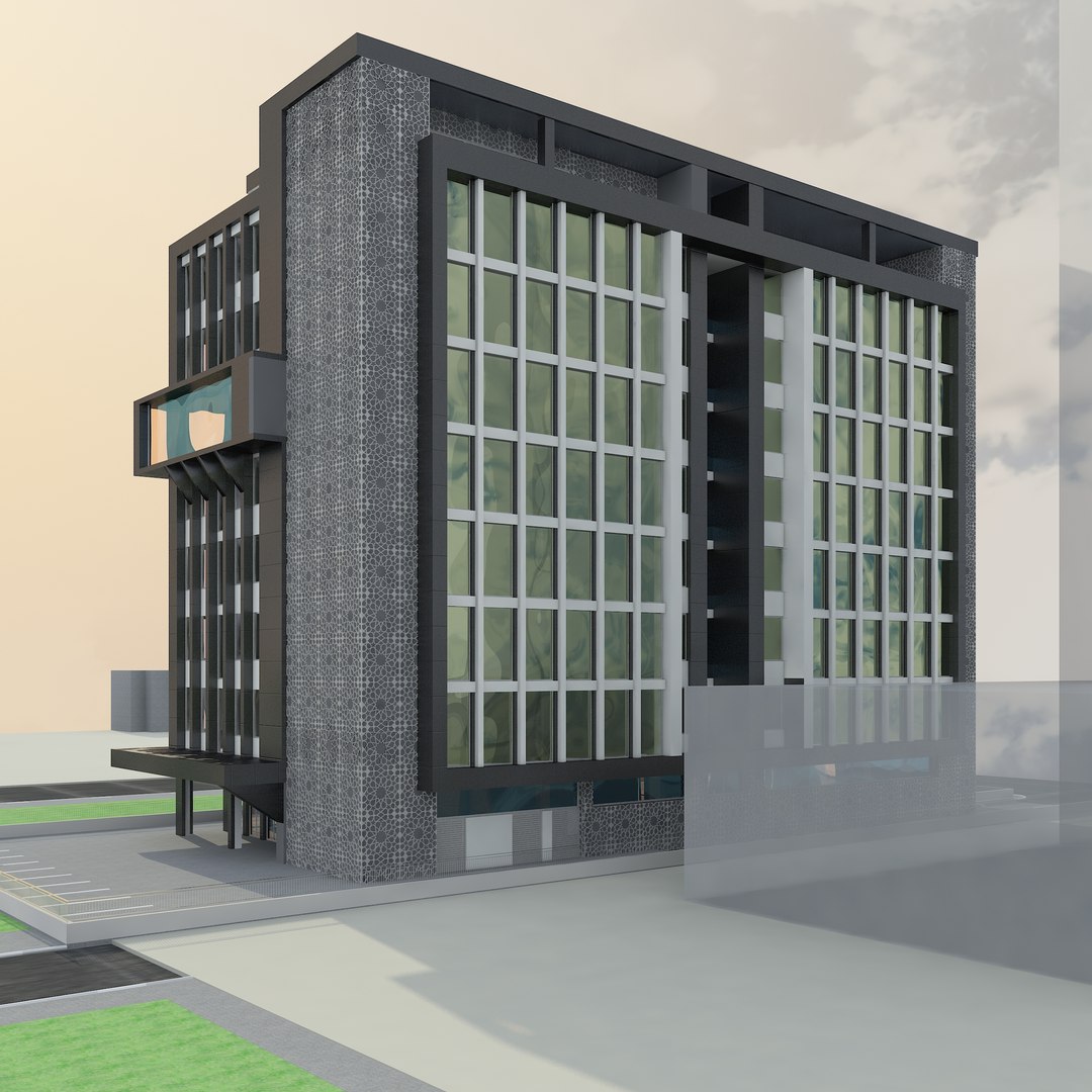 3D Modern Government Revenue Building - TurboSquid 1260317