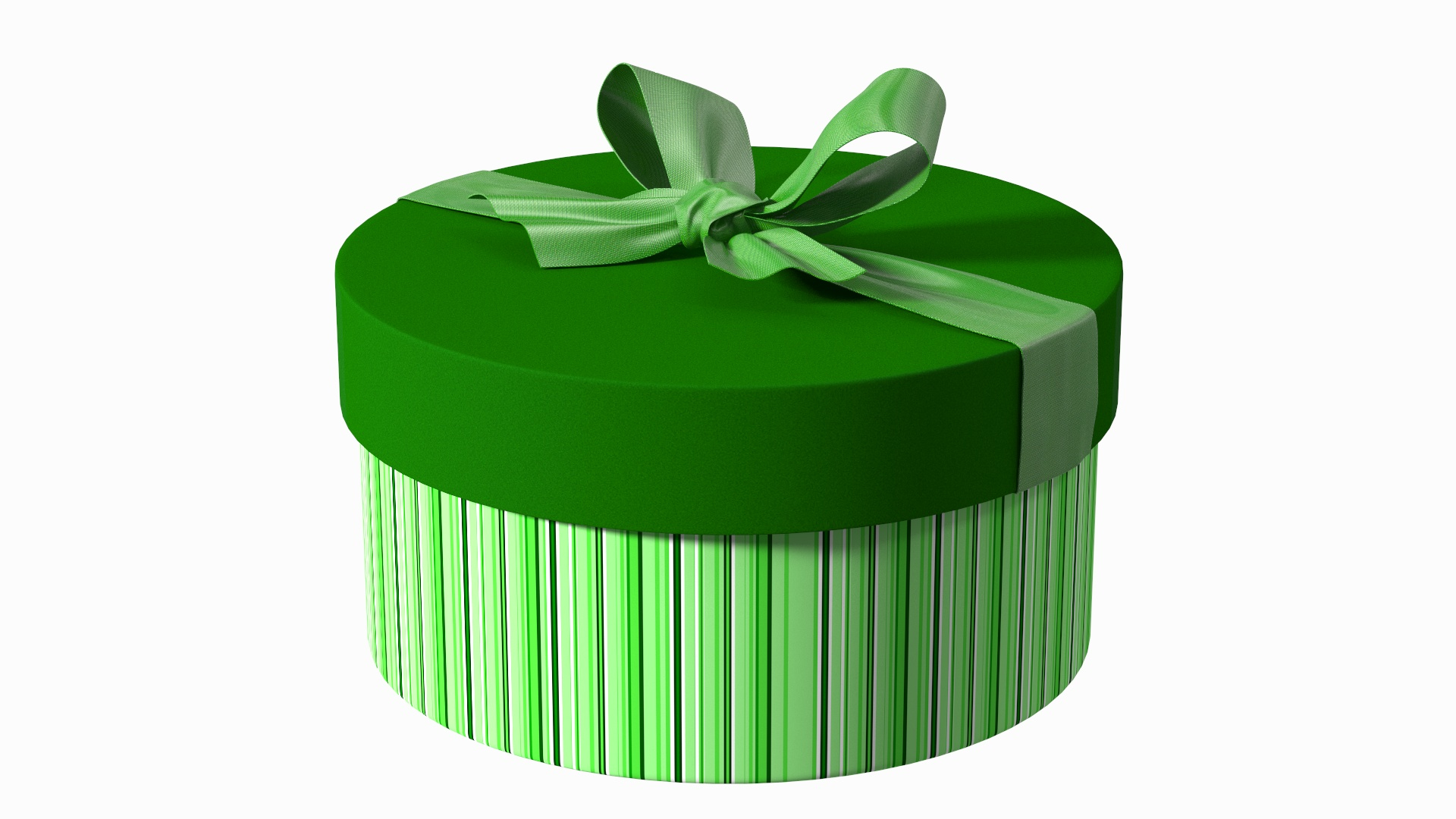 Round Gift Box With Ribbon Model - TurboSquid 2325108