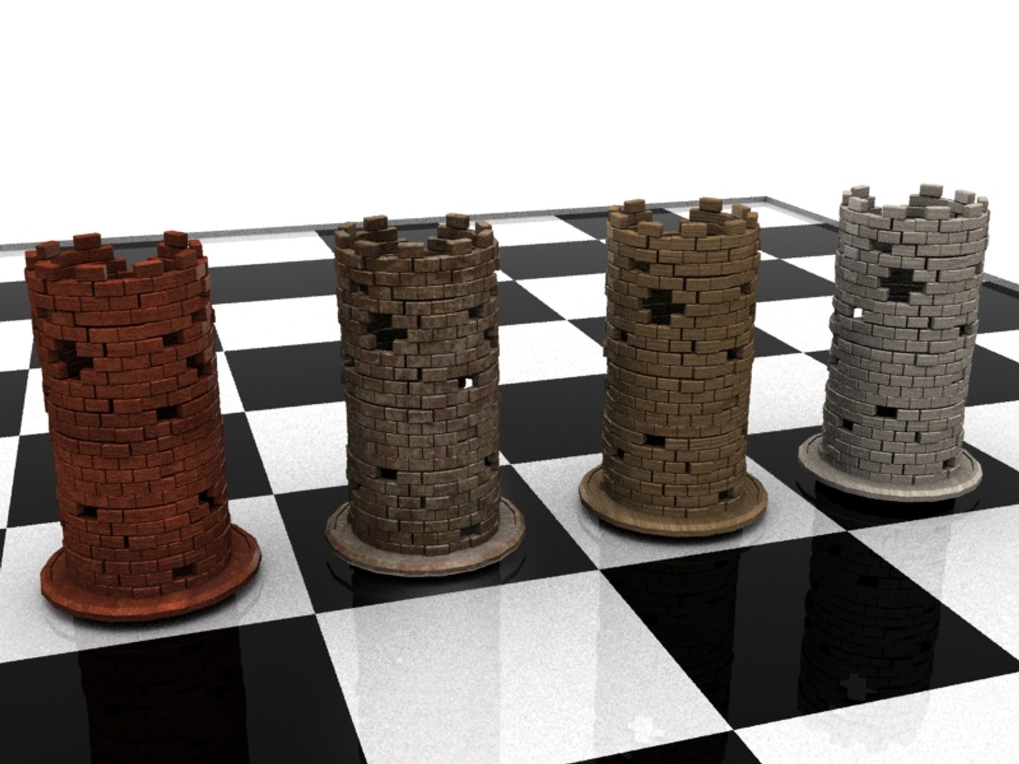 Set Original Pieces 3d Max