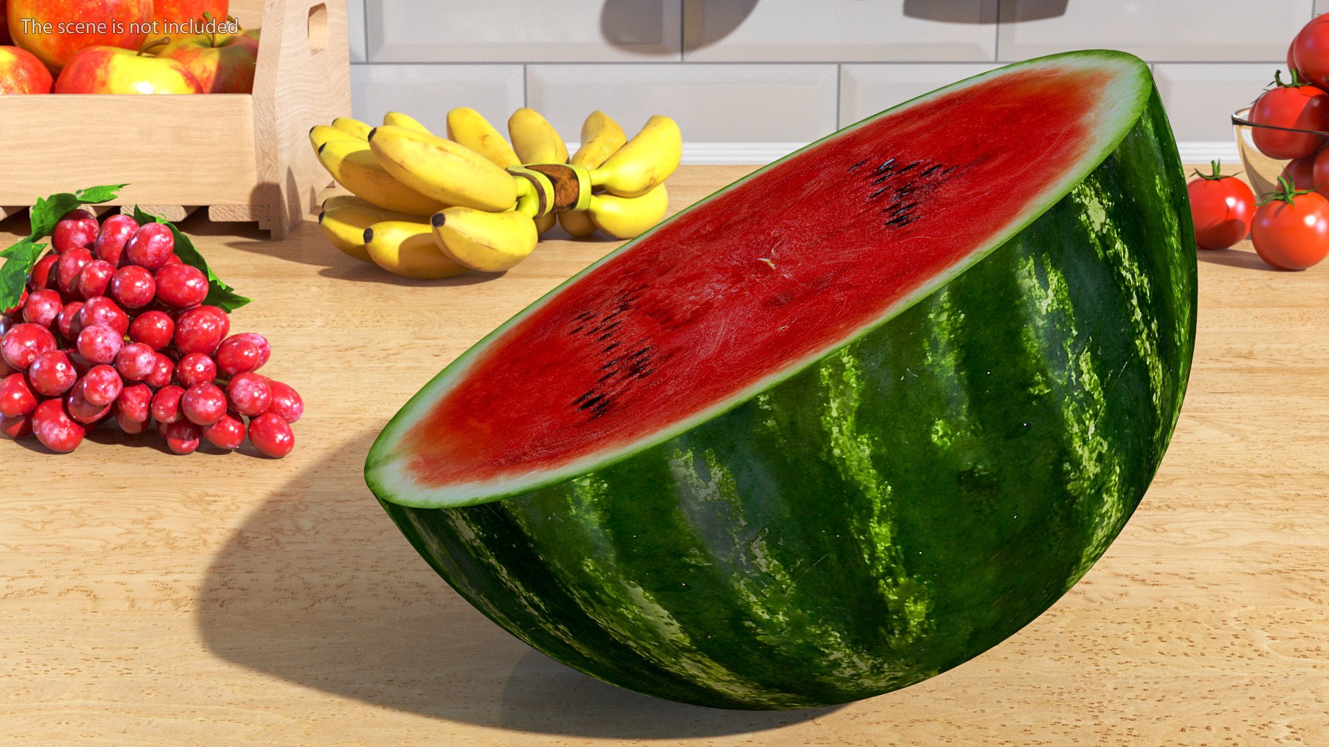 Half Of Fresh Watermelon Model - TurboSquid 2134061