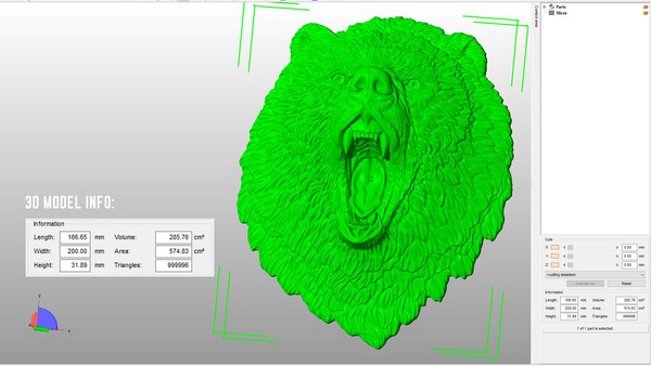 modelo 3d Escultura en bajorrelieve con cara de oso enojado ...