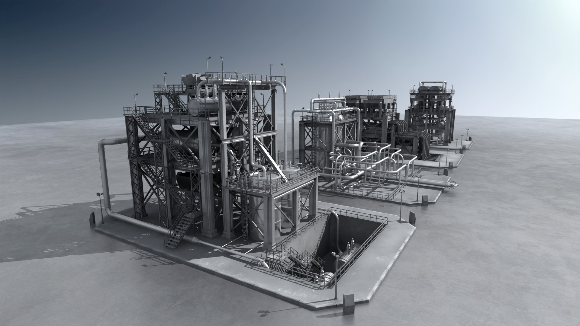 Metal Refinery 02 3D Model - TurboSquid 2050296