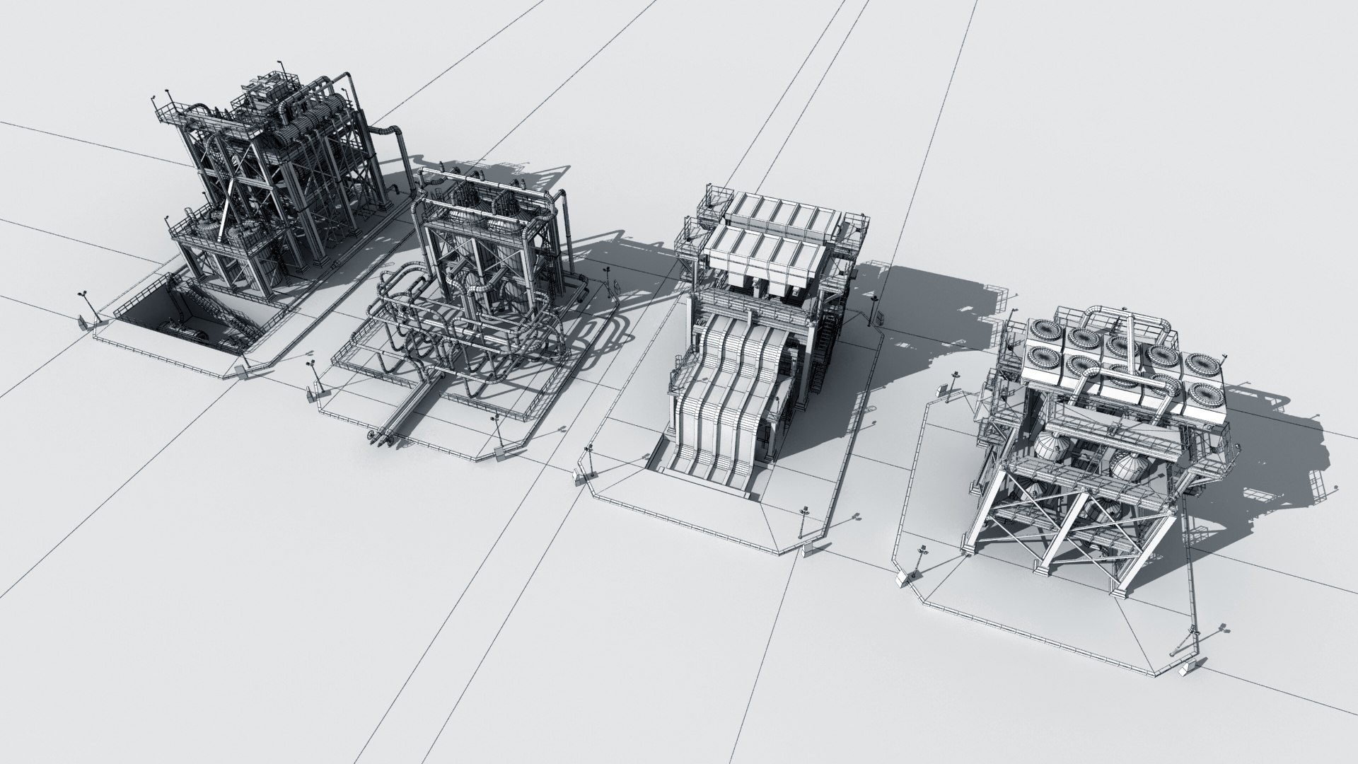 Metal Refinery 02 3D Model - TurboSquid 2050296