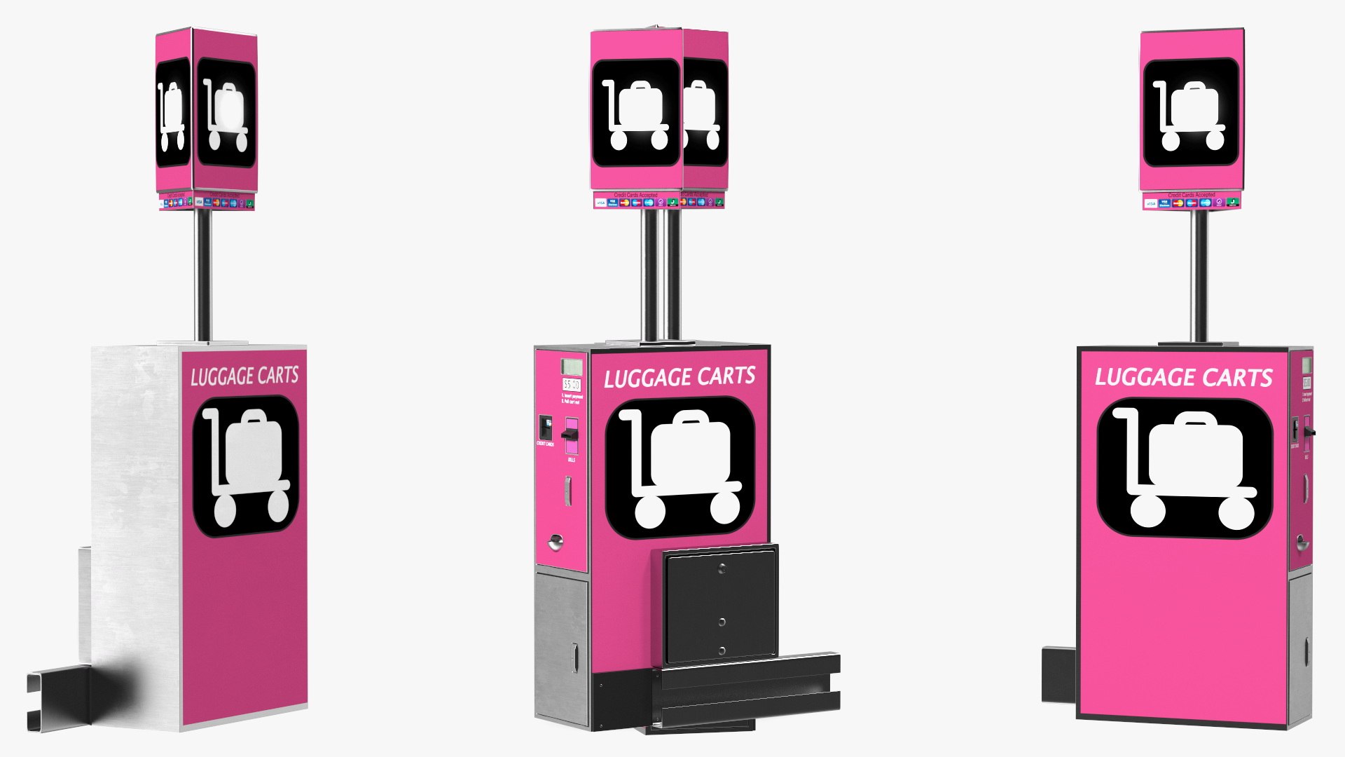 3D Model Luggage Cart Management Unit For Airport - TurboSquid 2105639