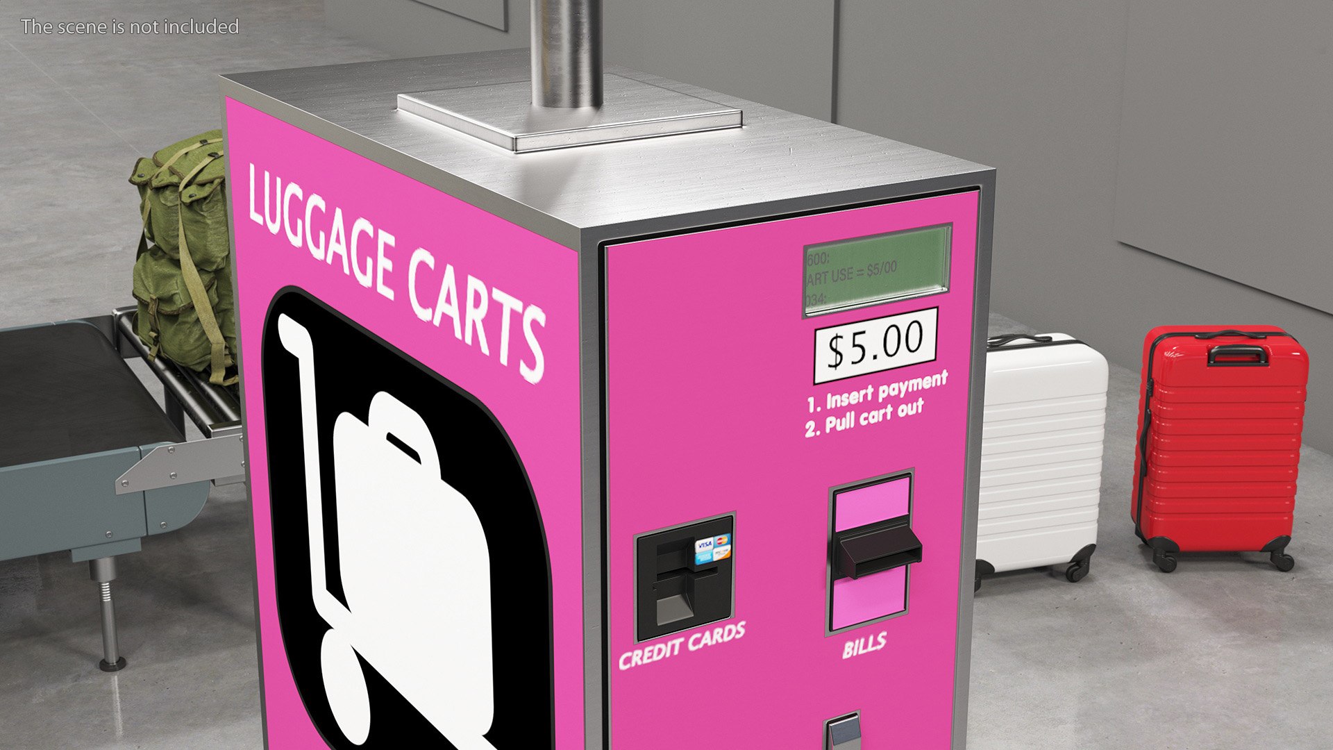 3D Model Luggage Cart Management Unit For Airport - TurboSquid 2105639