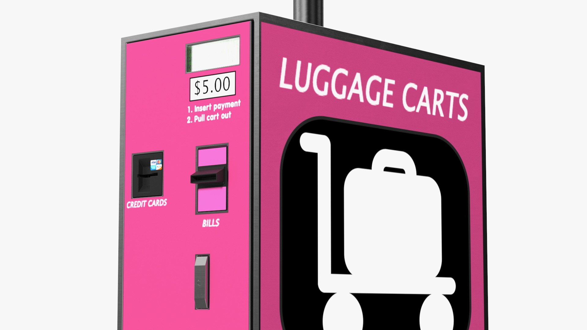 3D Model Luggage Cart Management Unit For Airport - TurboSquid 2105639