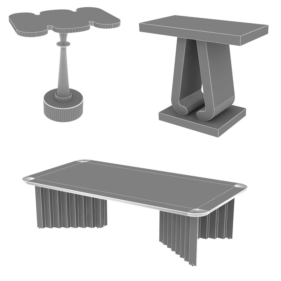 3D Tables 3 Model - TurboSquid 1517402