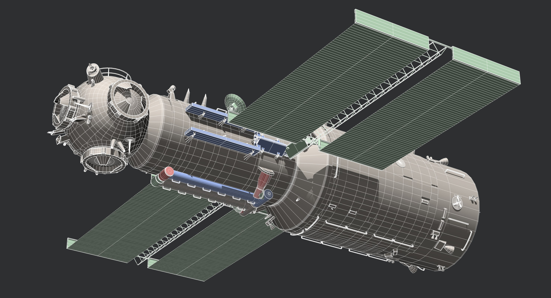 3D Tianhe Space Station model - TurboSquid 1737040