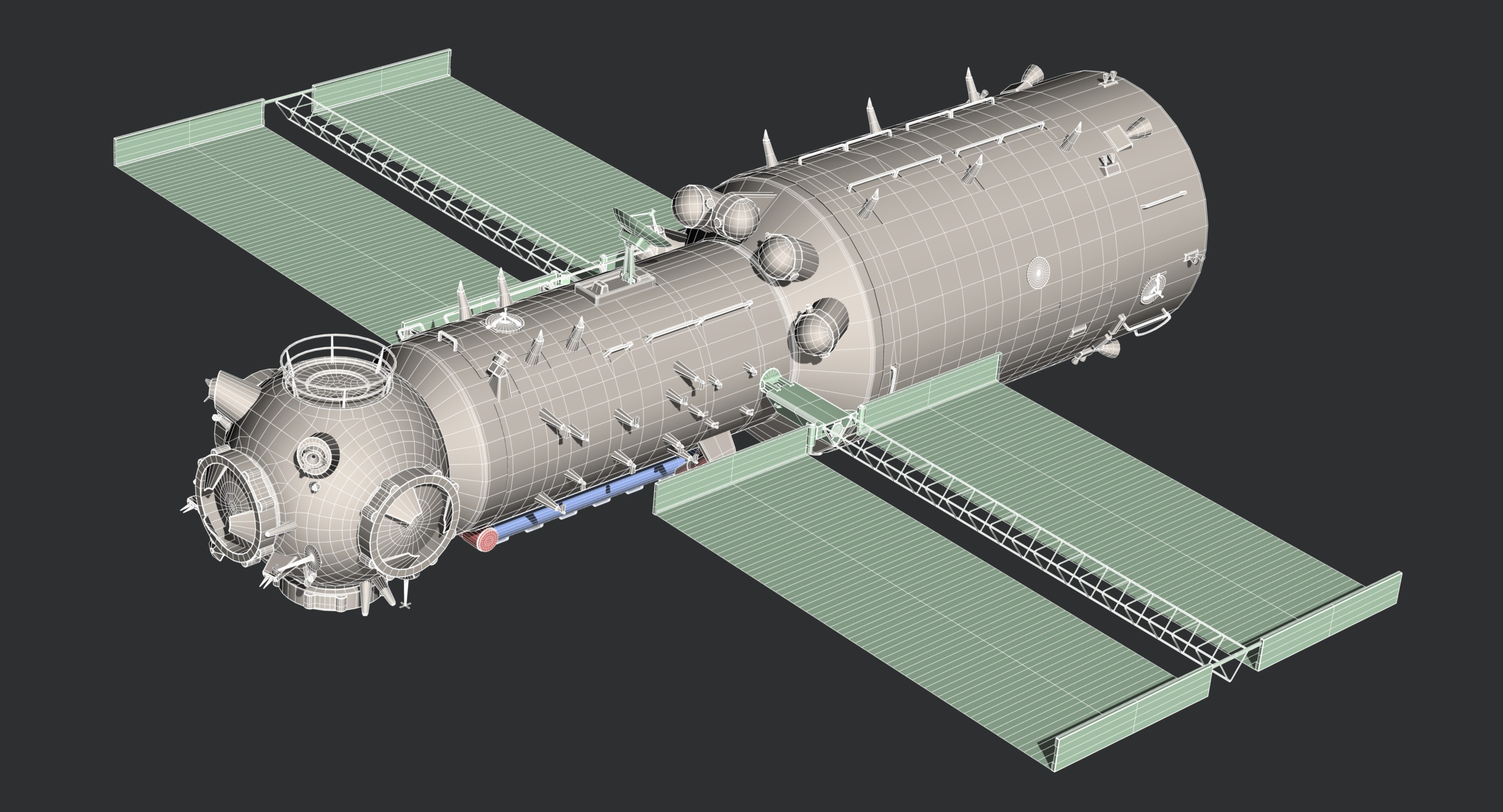 3D Tianhe Space Station model - TurboSquid 1737040