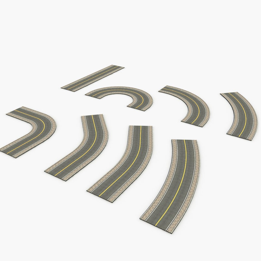 Road Set Modelled Max