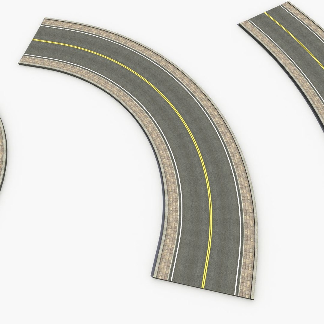 Road Set Modelled Max