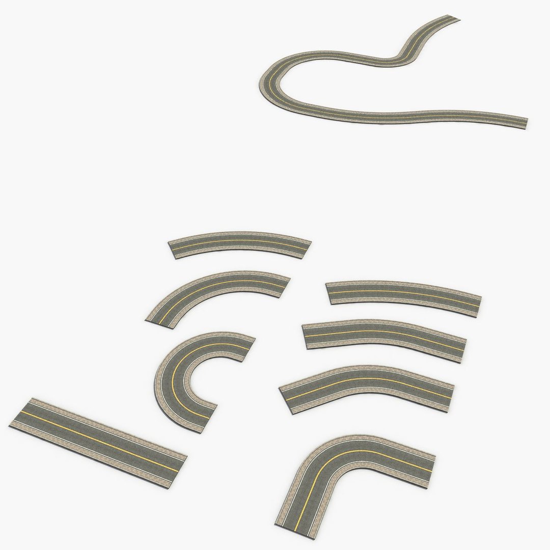 Road Set Modelled Max