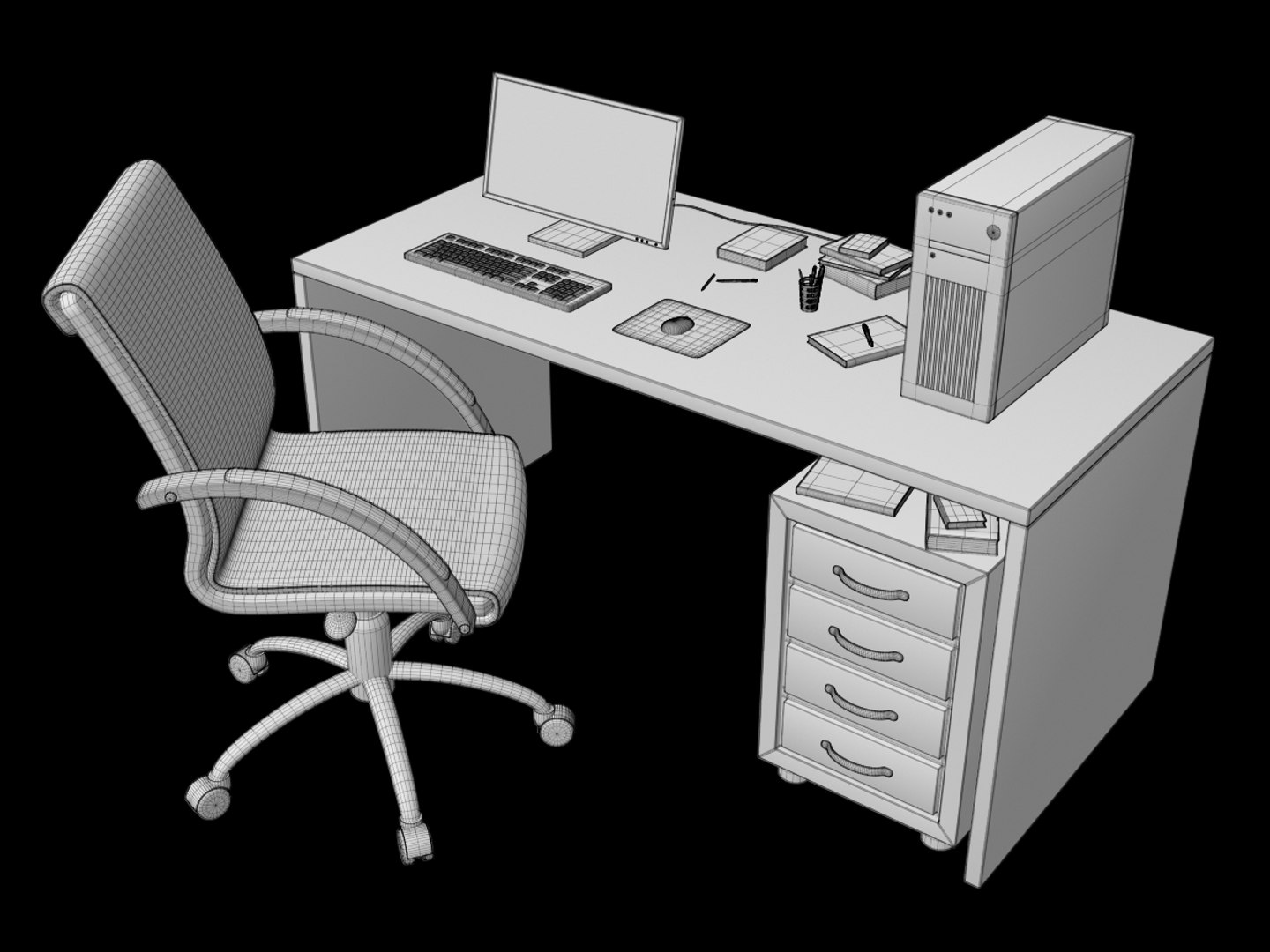 Desk 3d Obj