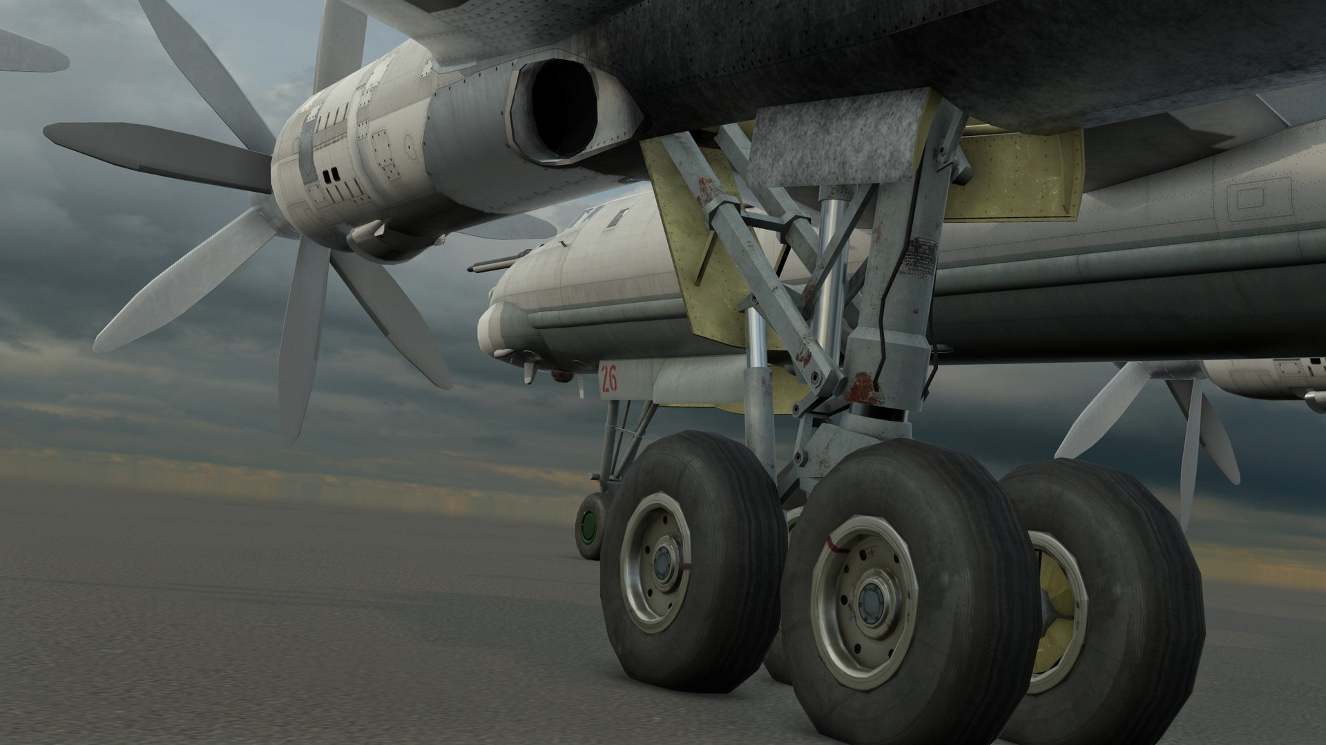 3d Model Tu-95ms Bomber