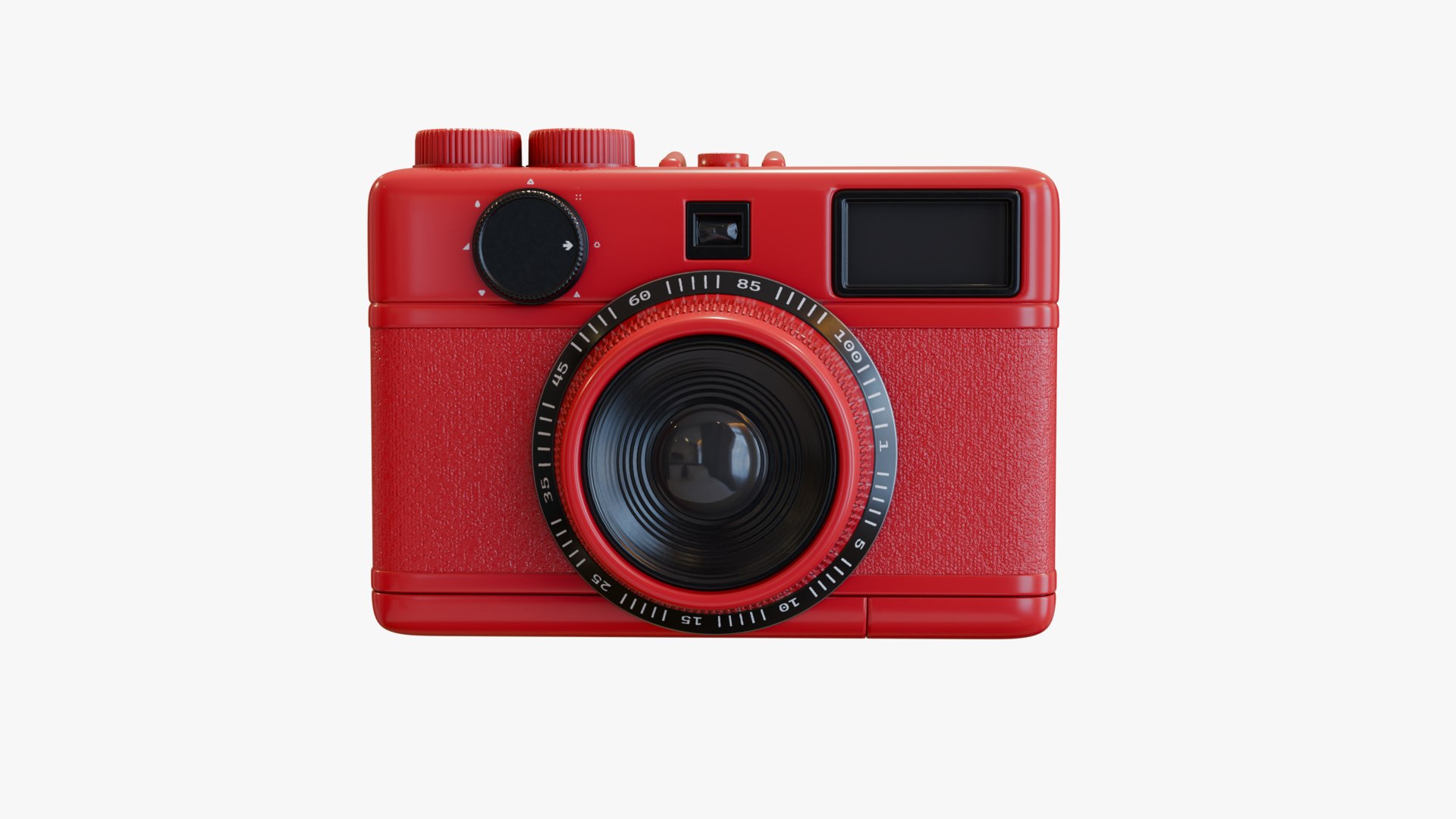 3D Model Red Film Camera Retro - TurboSquid 2289864