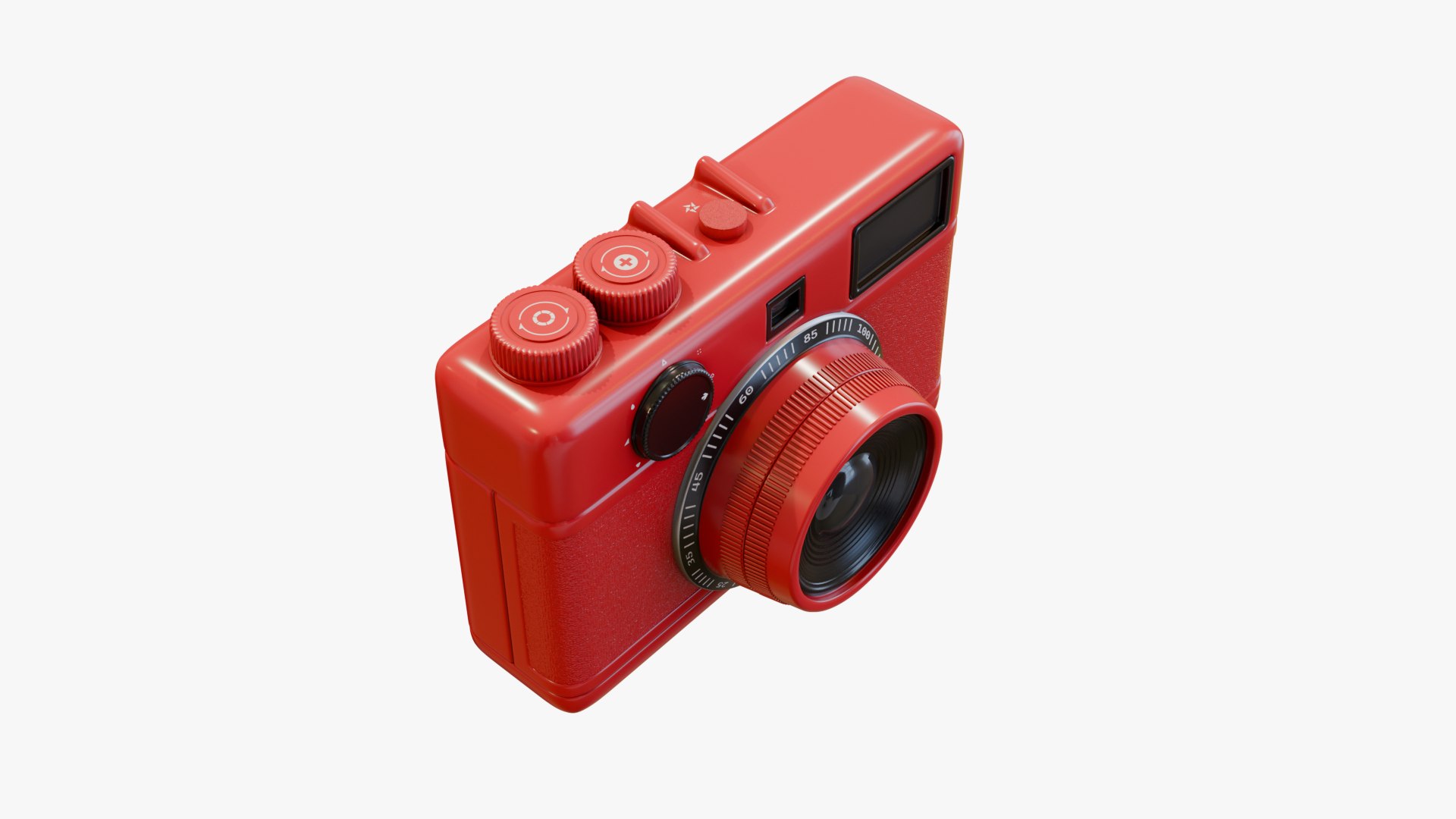 3D Model Red Film Camera Retro - TurboSquid 2289864