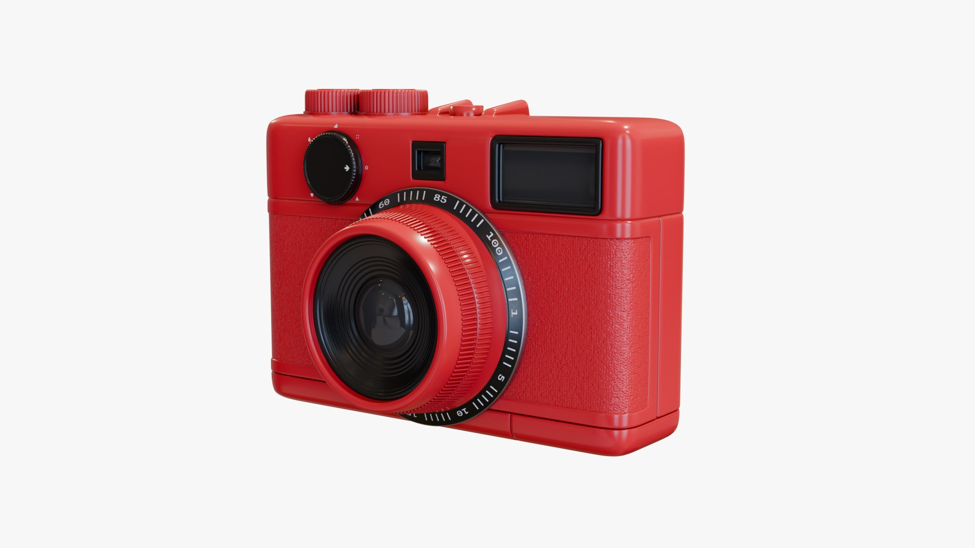 3D Model Red Film Camera Retro - TurboSquid 2289864