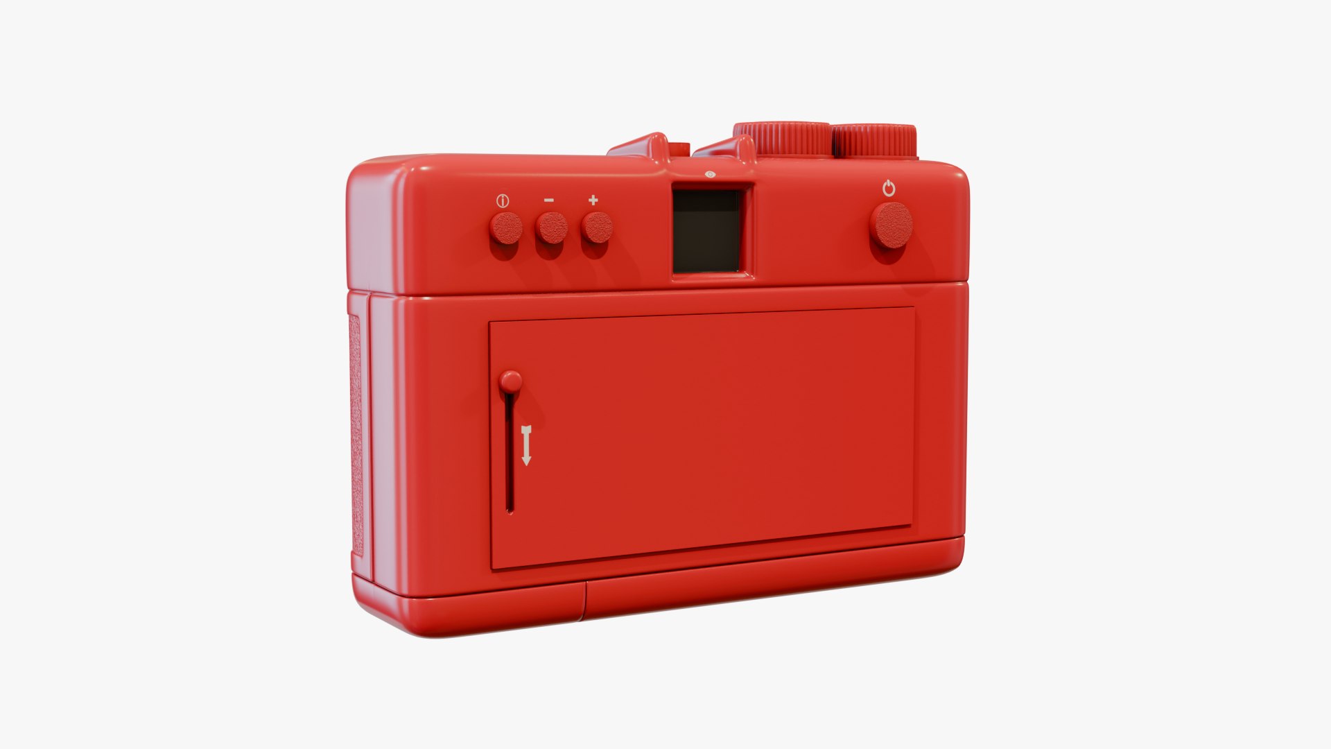 3D Model Red Film Camera Retro - TurboSquid 2289864