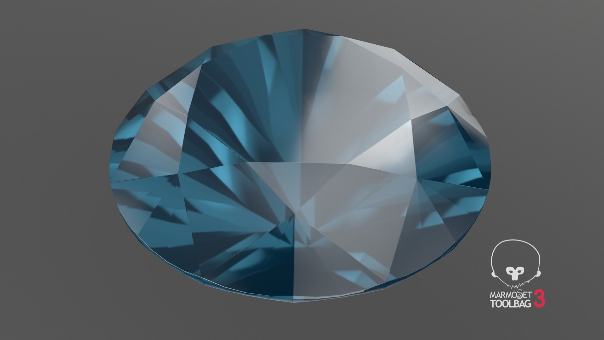 3D Round Brilliant Cut Aquamarine - TurboSquid 1848178