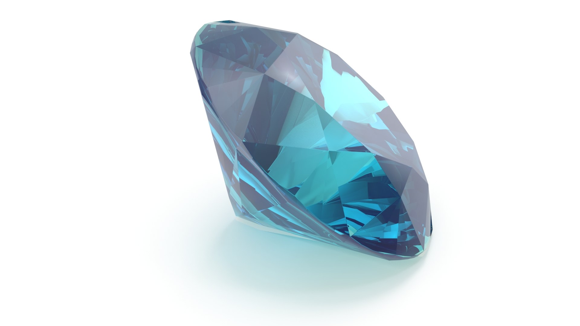 3D Round Brilliant Cut Aquamarine - TurboSquid 1848178